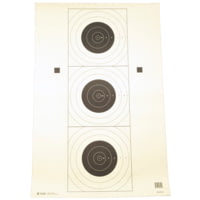 Action Target SR-21C Three Bull's-Eye, Training Target, Cream and Black ...