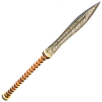 Battling Blades Javelin High Carbon Damascus Steel Iklwa Short Spear