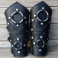 Battling Blades Medieval Leather Wrist Armor