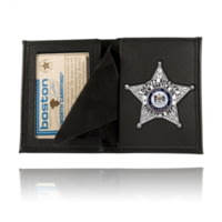 Boston Leather Book Style Badge Wallet | Up to $2.00 Off Free Shipping ...