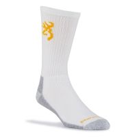 Browning Socks Mens Non-Binding Crew 2 Pack, White