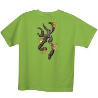 Browning Youth Buckmark Pixel Points S/S Tee, Lime