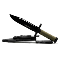 Campco Humvee Next-Gen Survival 7.5in Fixed Blade Knife w/Sharpener and ...