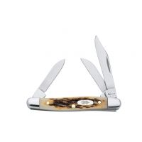 Case 6327 SS Amber Bone Small Stockman Knife w/ Clip, Sheepfoot and Pen ...