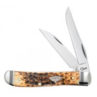 Case Burnt Amber Bone - Standard Jig Mini Trapper Folding Knive | Free ...