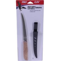 Eagle Claw Fillet Knife w/ 6in Blade, Wood Handle | Free Shipping over $49!