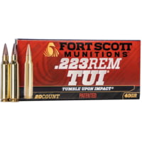 Fort Scott Munitions .223 Rem 40 Grain CNC Machined Copper Brass Rifle ...