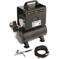 Grizzly Industrial Airbrush Compressor Kit 11.5 lbs | Free Shipping ...