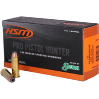 HSM Ammunition Pro Hunter .44 Magnum 240 Grain Jacketed Hollow Cavity ...