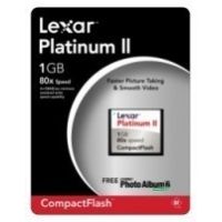 Lexar Platinum II 1GB 80x Compact Flash CF Memory Card CF1GB80664 ...