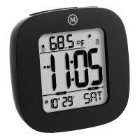 Marathon Compact Alarm Clock w/Temperature and Date | Free Shipping ...