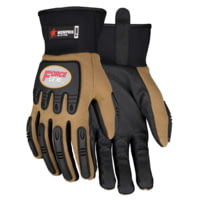 MCR Safety ForceFlex Mechanics Impact Resistant Work Gloves, Clarino ...