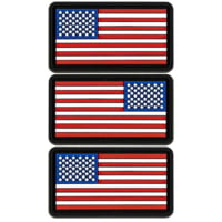 Merica Life Mini US Flag Patches Set - Two Forward Flags/One Reverse ...