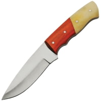 Pakistan 8in Fixed Satin Finish Stainless Blade Knife with Pakkawood ...