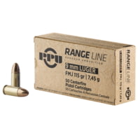 PPU PPR9 Range 9mm Luger 115 Gr Full Metal Jacket 50 Bx/ 20 Cs