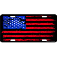 River's Edge License Plate American Flag Distressed | Free Shipping ...