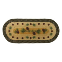 River's Edge Braided Rug 48-inch Oval - Pine Cone | Free Shipping over $49!