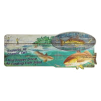 River's Edge 22in x 12in Wood Sign - Guy Harvey Redfish | Free Shipping ...