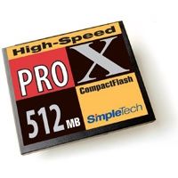 SimpleTech ProX Compact Flash 512MB Card Shipping | Free Shipping over $49!