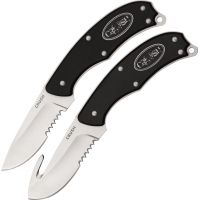 Utica Crush Lean and Mean Combo Fixed Blade Knife - 7.75" Fixed w/ 3.38 ...
