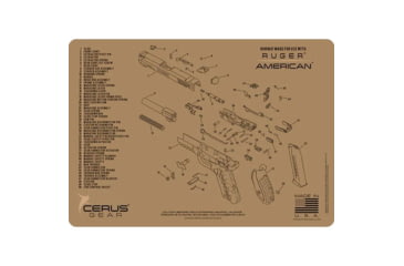 Cerus Gear Ruger American Handgun Schematic Cleaning Mat 12x17 Grey and ...