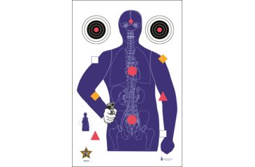 Action Target SSO-99 Modified B-21E Target w/Human Anatomy, Pack of 100 ...