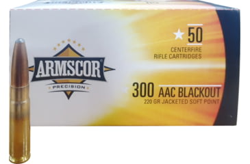 Armscor Precision Inc .300 AAC Blackout 220 Grain Jacketed Soft Point ...