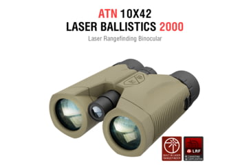 ATN LRF 2000 10x42mm Roof Ballistics Laser Rangefinding Binocular | Up ...