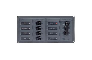 BEP Marine AC Circuit Breaker Panel w/o Meters, 4 Way Panel 2 Mains ...