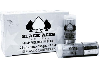 Black Aces Tactical 12 Gauge 1oz High Velocity Slug 2 3/4" Zink Coated ...