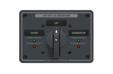 Blue Sea Systems 8363 AC Rotary Switch Panel 65 Ampere 2 Positions ...