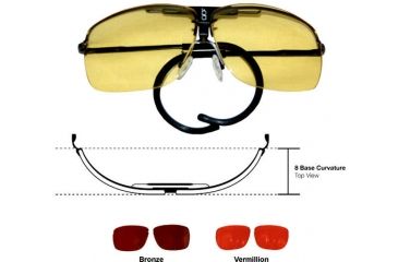 Bob Allen SG8000 Shooting Glasses 8 Base Frame w/3 lens set | Free ...