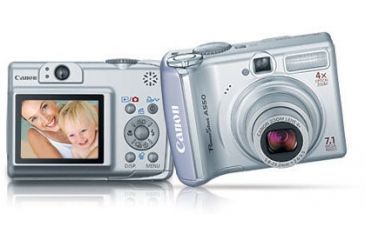 Canon PowerShot A550 7.1 MP 4x Optical Zoom Digital Camera Kit 1775B001 ...