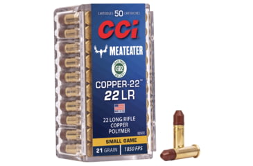 CCI Ammunition Copper-22 .22 Long Rifle 22 Grain Copper Hollow Point ...