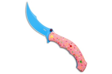 CRKT Ritual Compact Dessert Warrior Assisted Opening Knife Pink G-10 3. ...