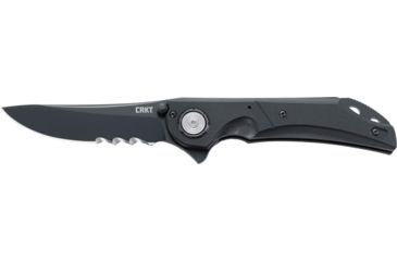 CRKT Seismic Black Folding Knife w/Deadbolt Lock and Veff Serrations ...