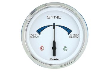 Faria Beede Instruments Chesapeake SS White 4" Engine Synchronizer | w ...