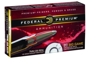 Federal Premium VITAL-SHOK 7mm-08 Remington 140 grain Nosler Partition ...