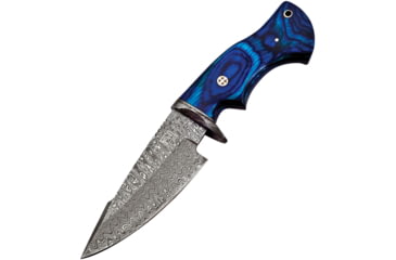 FH Knives Damascus Blue 5in Fixed Blade Knife | w/ Free Shipping and ...