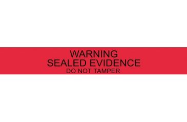 Forensics Source Sealed Evidence Labels, Long, Red/Black | Free ...