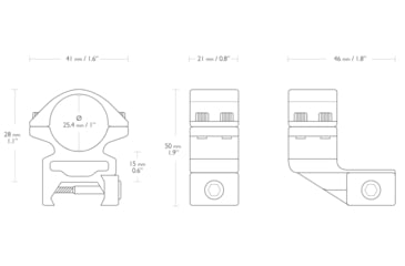 Hawke Sport Optics Sports Weaver High 1in Extension Scope Rings - 2 ...