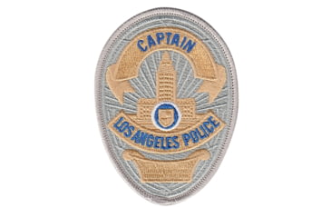 HERO'S PRIDE Lapd Captain Badge Patch 2 11/16''x3 5/8'' - Pair | Free Shipping over $49!