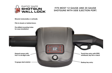 Hornady RAPiD Safe Shotgun Wall Lock | 24% Off 4.4 Star Rating w/ Free S&H