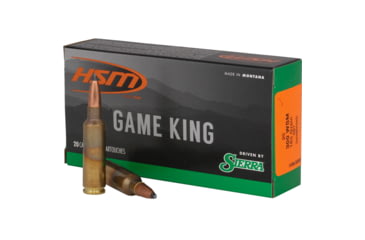 HSM Ammunition Game King .300 Winchester Short Magnum 165 Grain Sierra Gameking Brass Cased ...