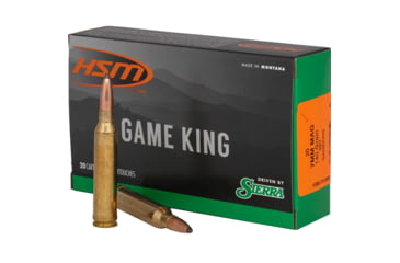 HSM Ammunition Game King 7mm Remington Magnum 140 Grain Sierra Gameking Brass Cased Centerfire ...