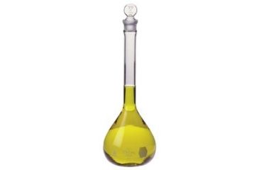 Kimble/Kontes KIMAX Volumetric Flask with ST Glass Stopper, Class A, to ...