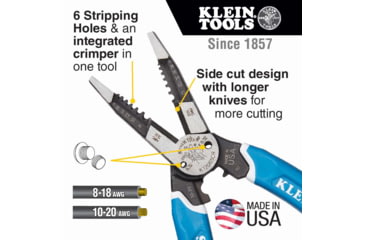 Klein Tools Klein-Kurve Heavy-Duty Wire Stripper/Cutter/Crimper Multi ...