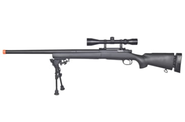 Lancer Tactical Low FPS M24 Bolt Action Spring Powered Sniper Rifle w ...