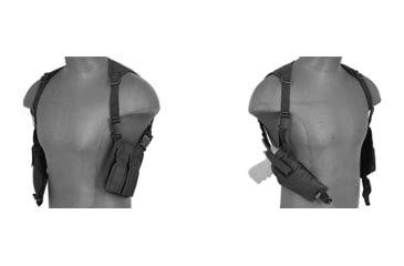 Lancer Tactical Shoulder Holster Rig with Pistol Magazine Pouches ...