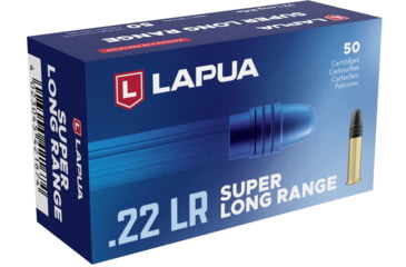 Lapua .22 LR Super Long 40 Grain Range Round Nose Brass Cased Rimfire ...